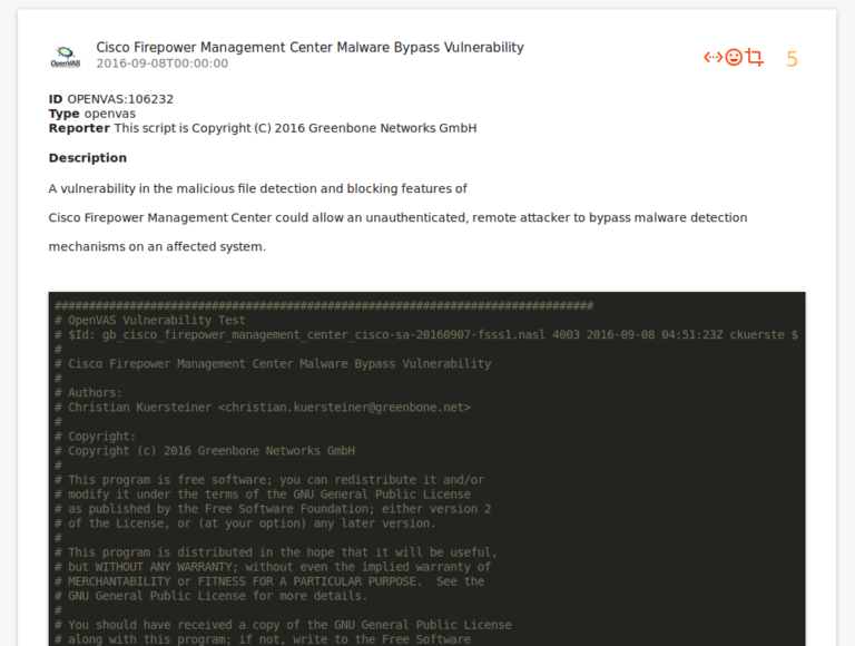 OpenVAS plugins in Vulners.com | Alexander V. Leonov
