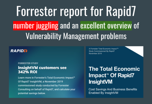 Forrester report for Rapid7: number juggling and an excellent overview ...