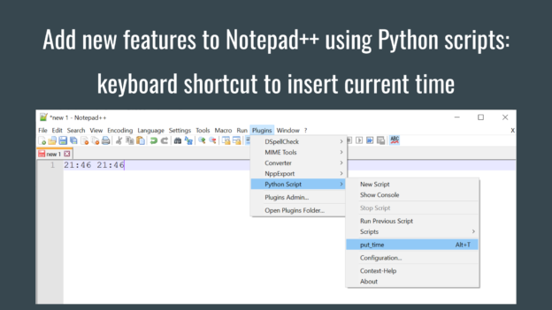 Add New Features To Notepad Using Python Scripts Keyboard Shortcut To Insert Current Time