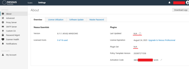 Nessus Essentials with offline registration and plugin updates ...